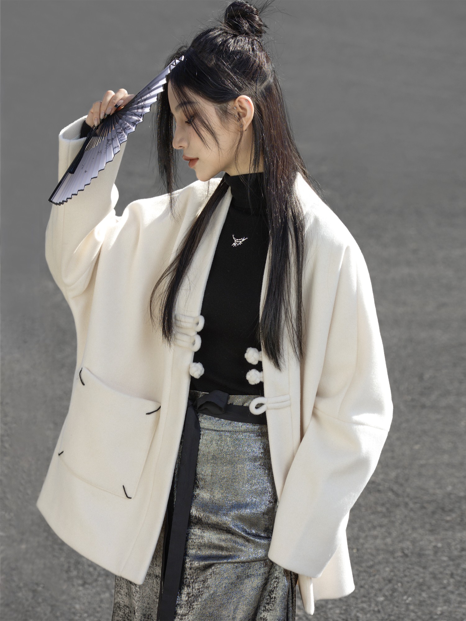 Quilted Wool Coat - poetinity