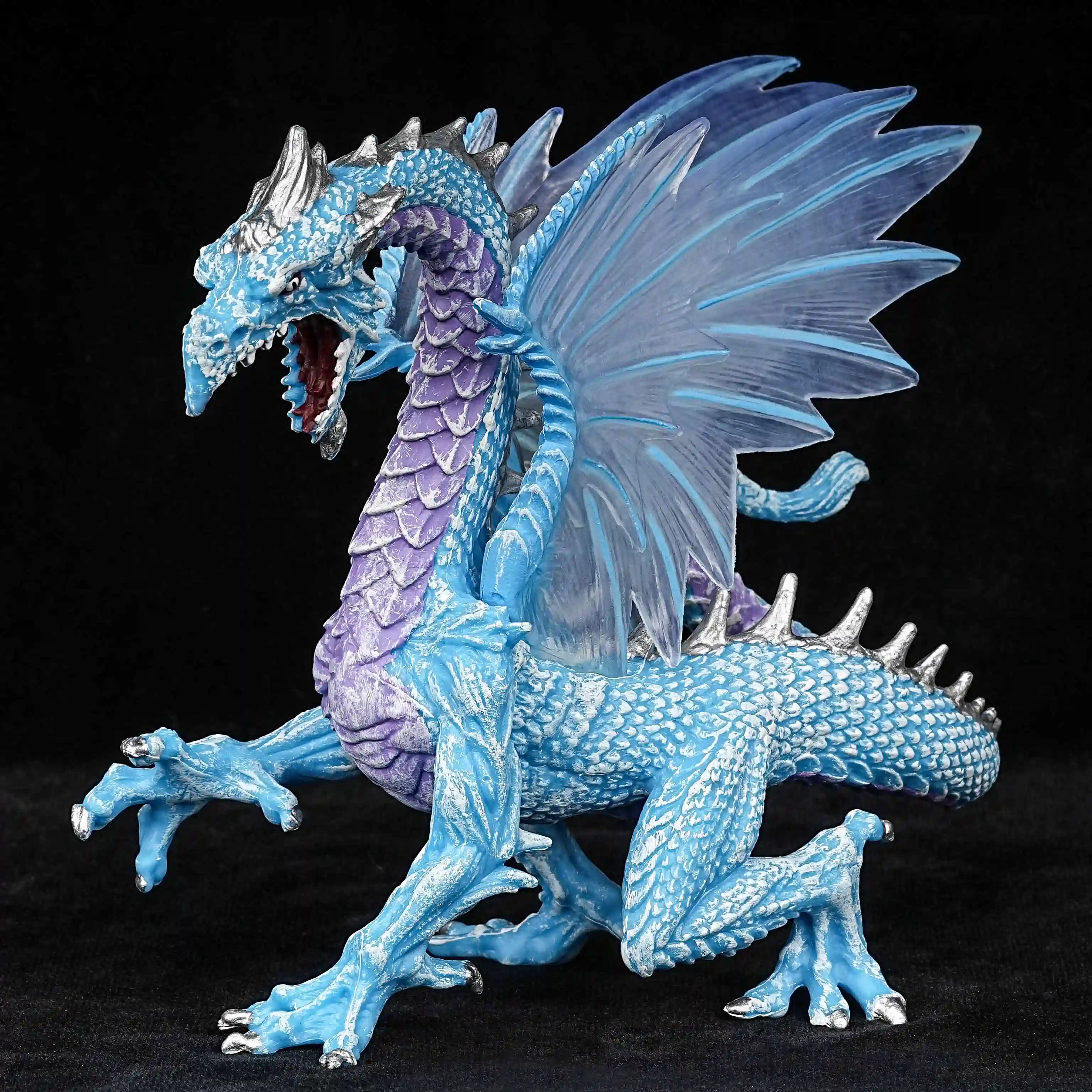 DND Flying Dragon Model - Realistic Ice Blue Flying Dragon| Bear Dice