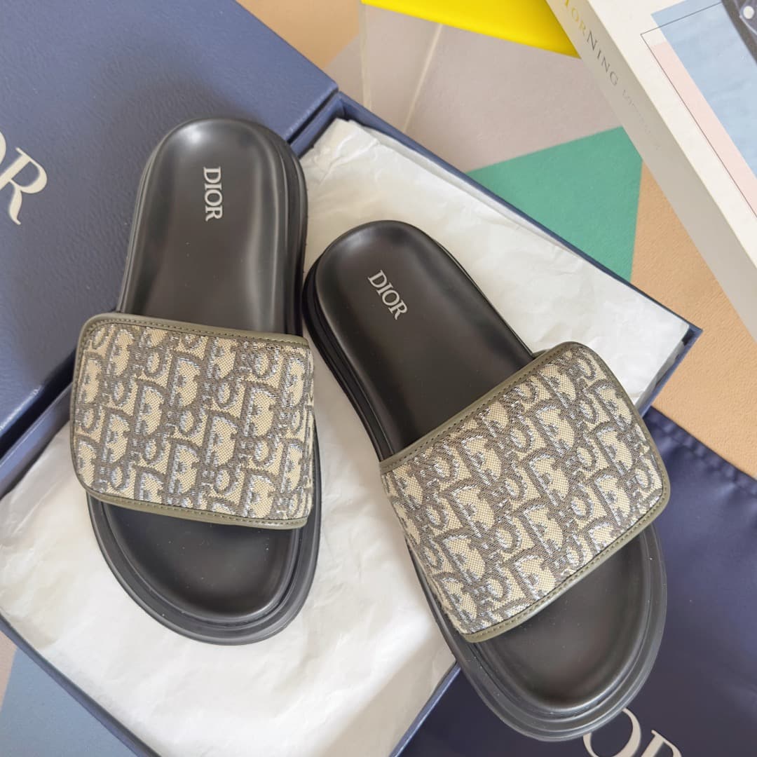 Dior Man Slippers Heel High3.5cm - Excellent23