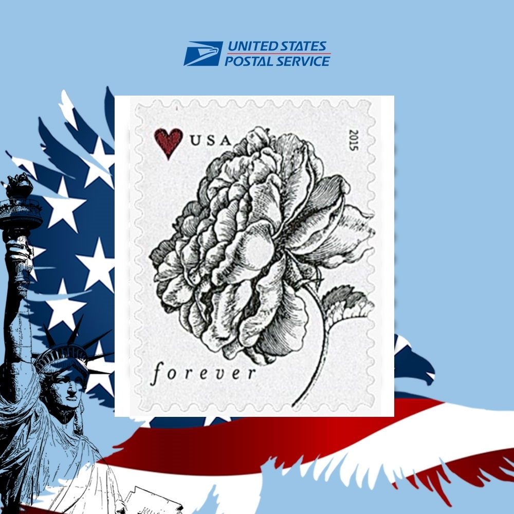 2015 Vintage Rose - US-Stamp