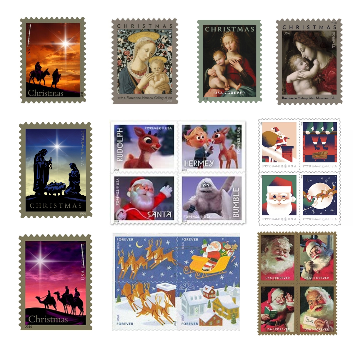 Christmas Blind Box Stamps 500PCS - US-Stamps
