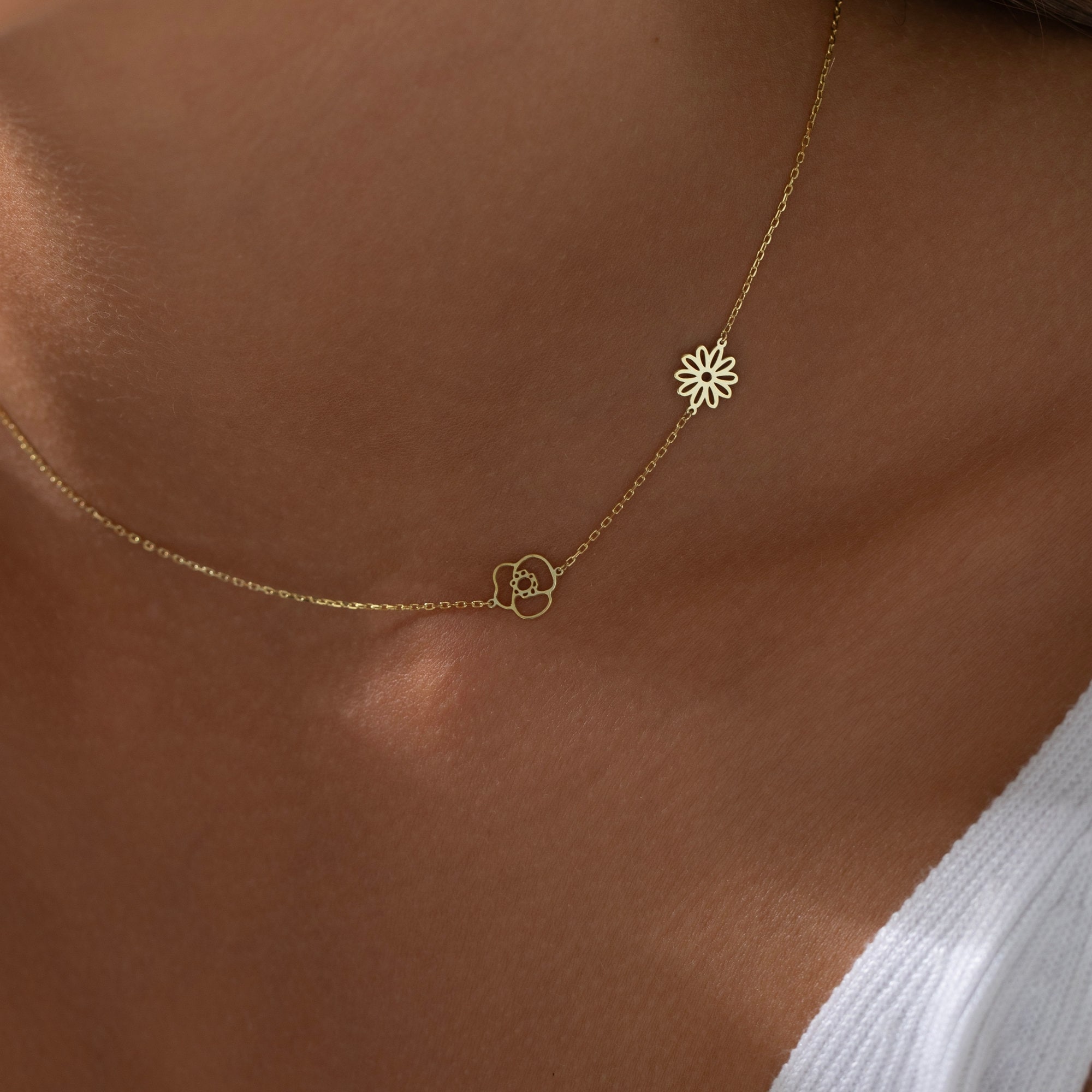 Personalized Birth Flower Necklace - Love&Together Jewelry