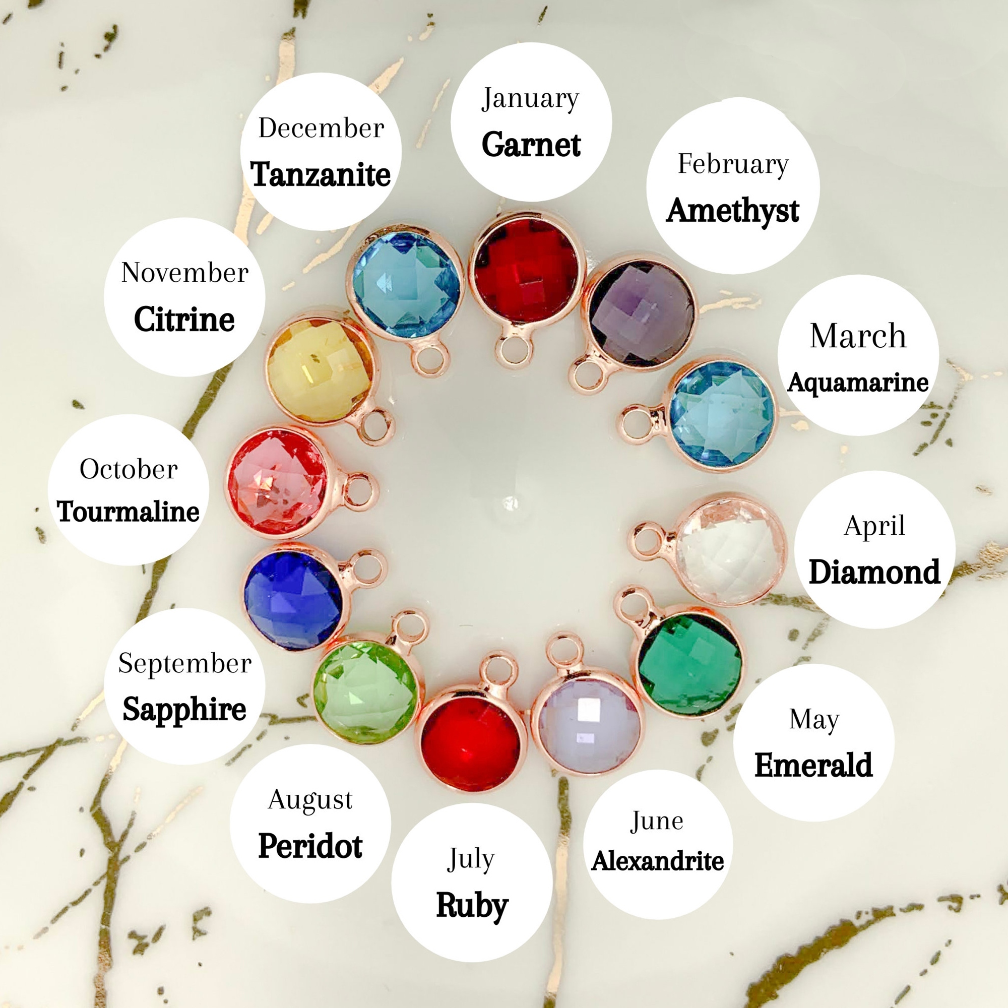 Personalized Birth Flower & Birthstone Bracelet - Love&Together Jewelry
