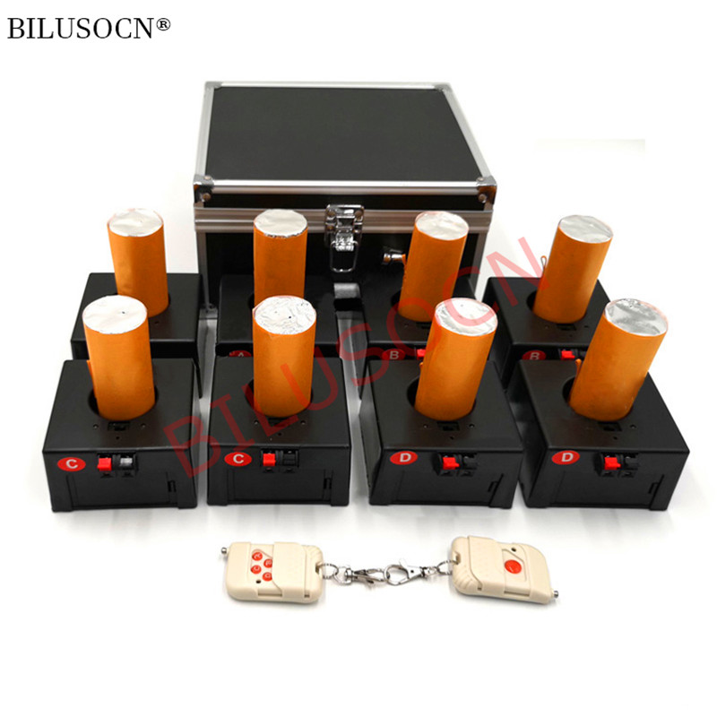 8 Cues Fountain Fireworks Firing System Cold Firework Machine Wireless ...