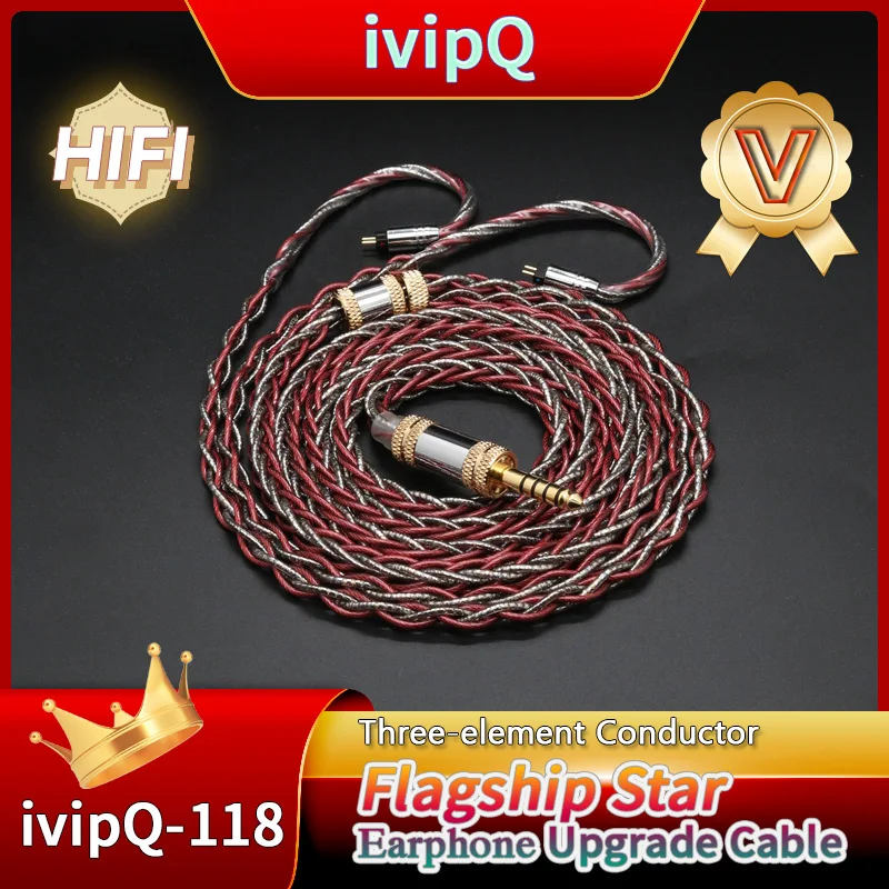 ivipQ-118 Flagship Cable 26AWG High Fidelity Earphone Replacement Cable ...