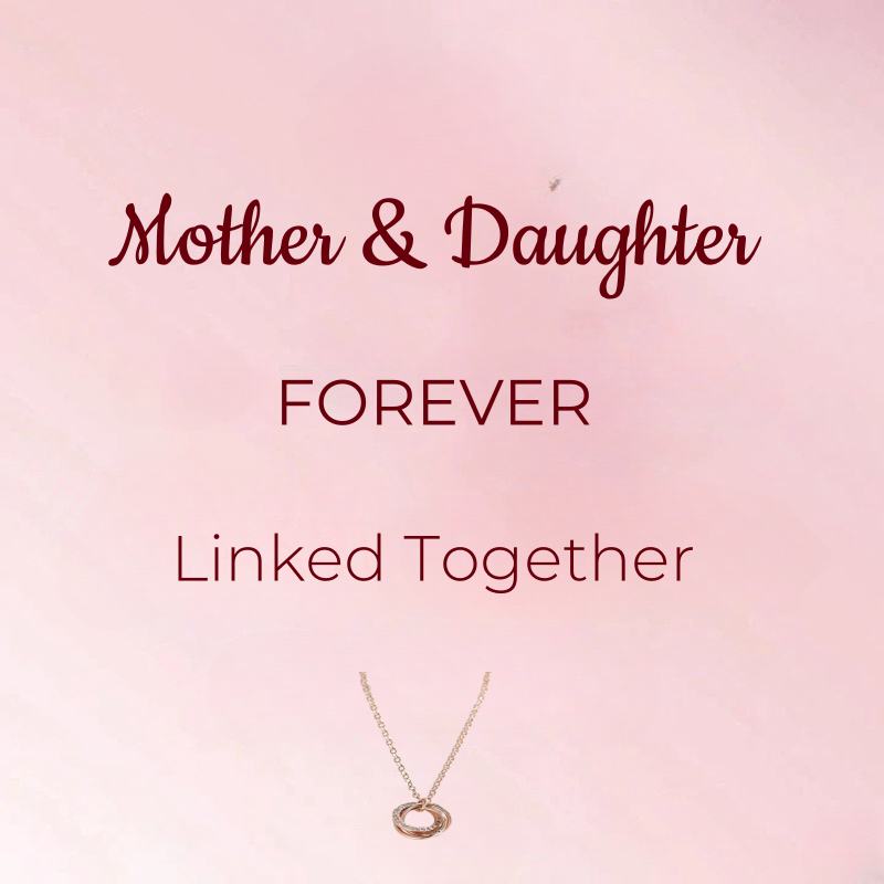 Forever Linked Circular Interlocking Necklace Aucary