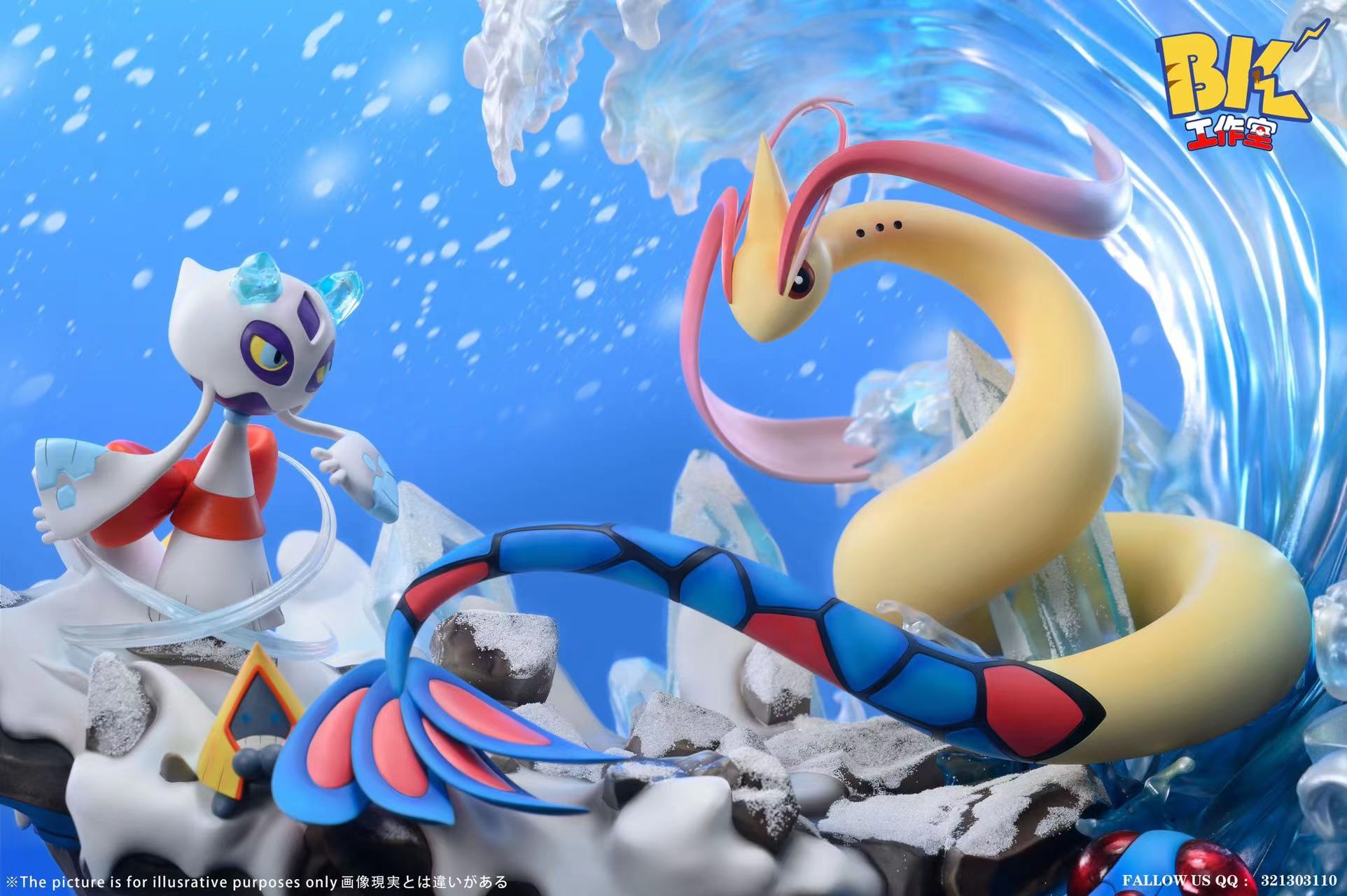 【Pre-sale】1/6 Scale Milotic vs Froslass-Pokemon-BK Studio ... 【Pre-sale】1/6 Scale Milotic vs Froslass-Pokemon-BK Studio ...