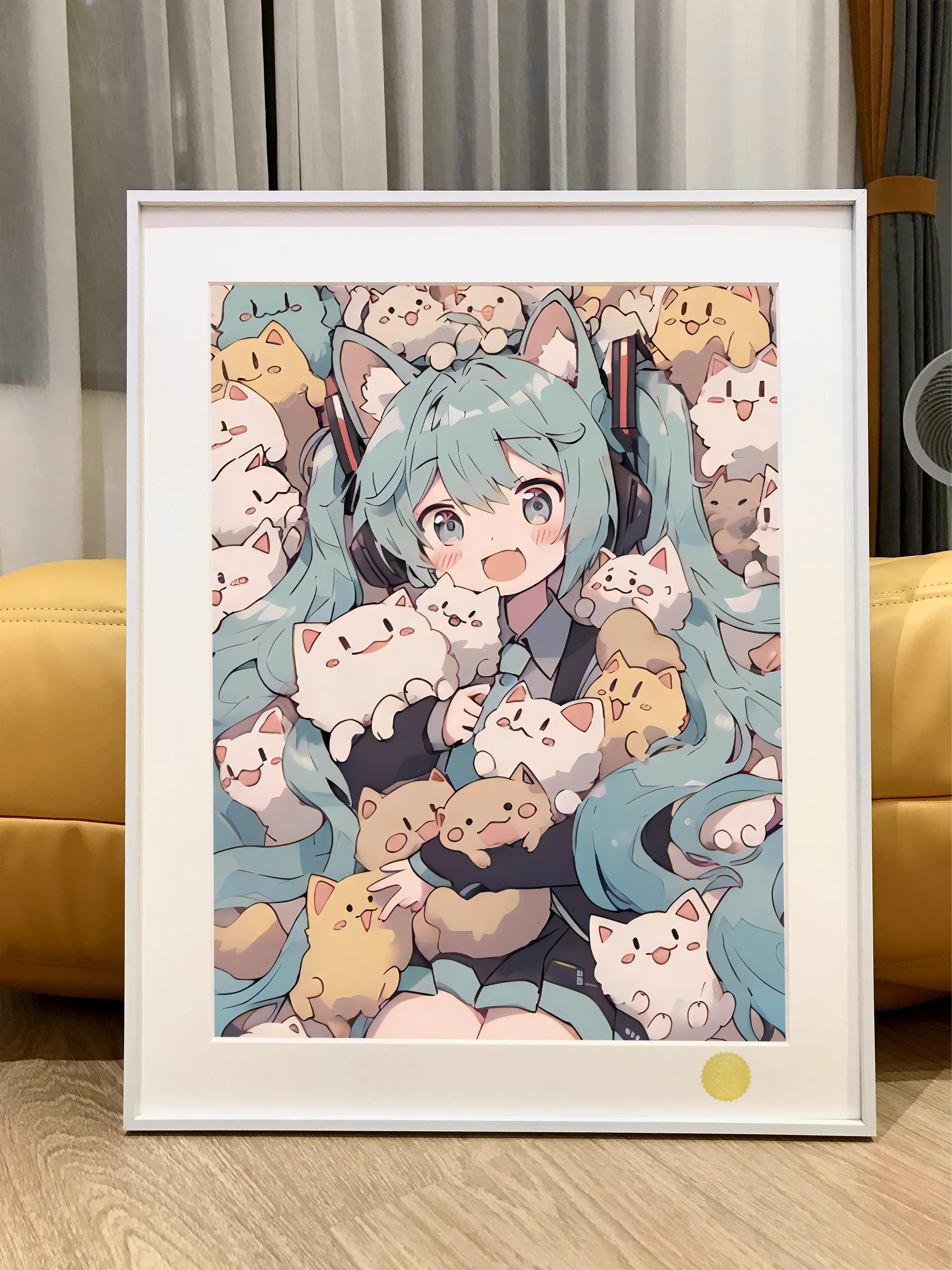 【Pre-sale】Decorative Painting of Cat-eared Hatsune Miku-Vocaloid ...