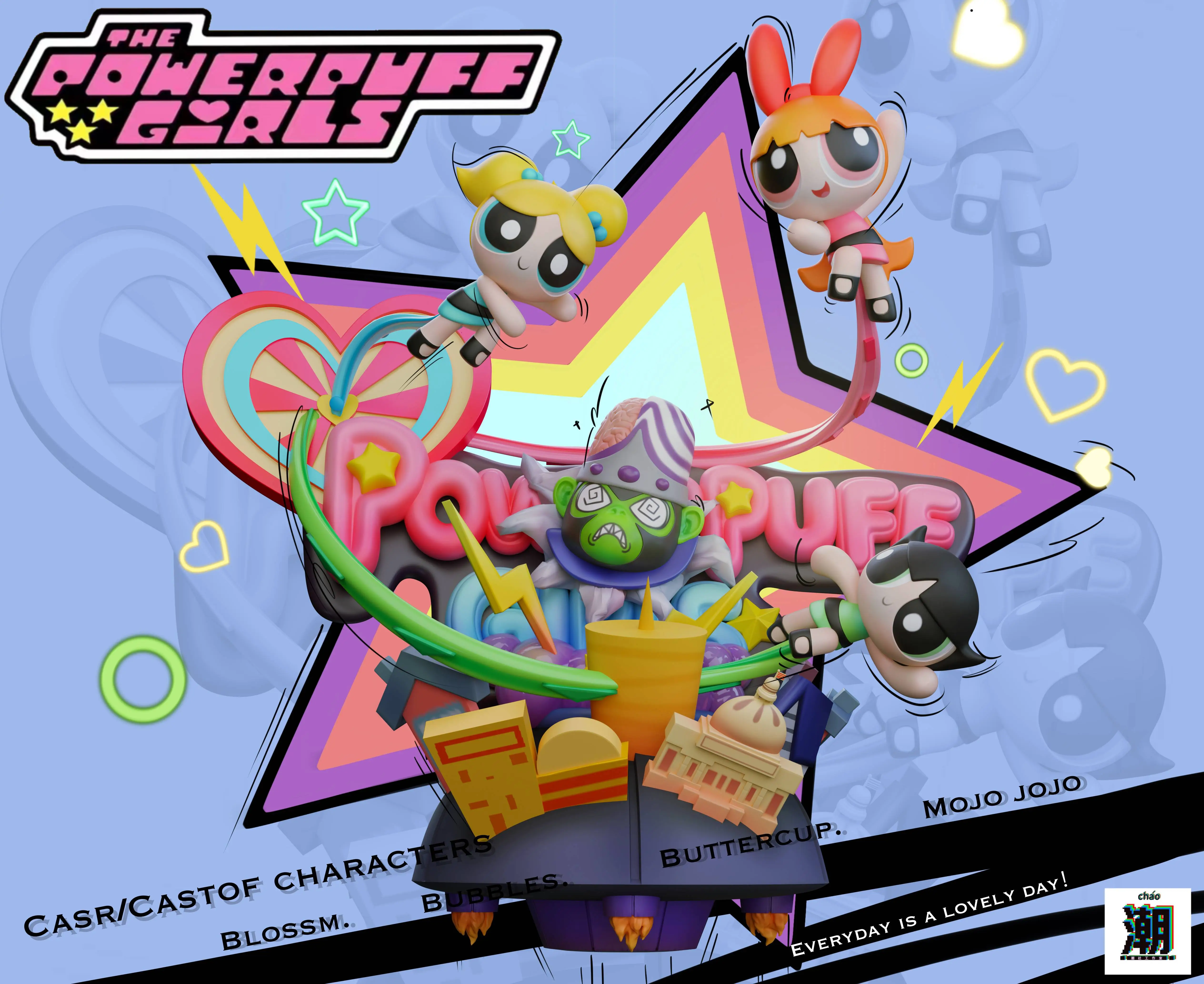 【pre Sale】the Powerpuff Girls Vs Mojo Jojo The Powerpuff Girls Trend