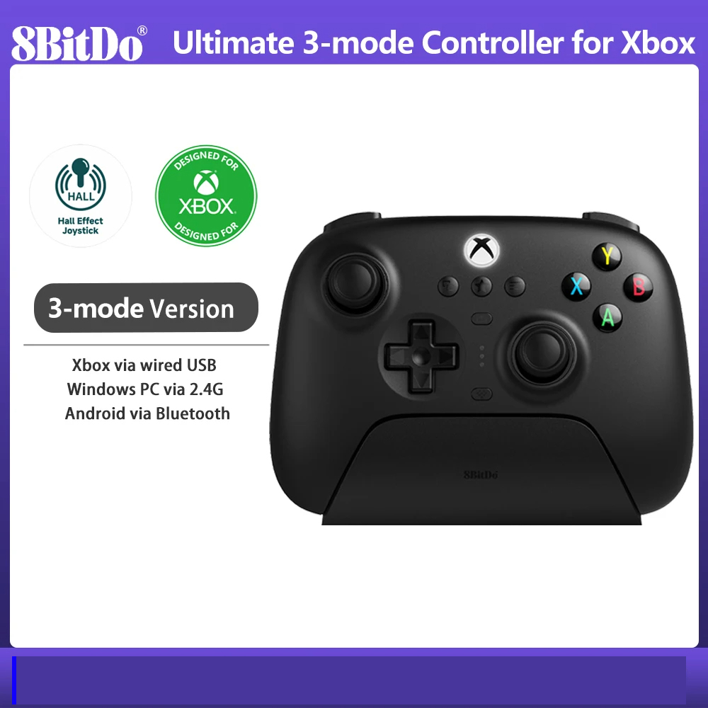 New 8BitDo Ultimate 3-mode Controller for Xbox Gamepad with Hall Effect ...
