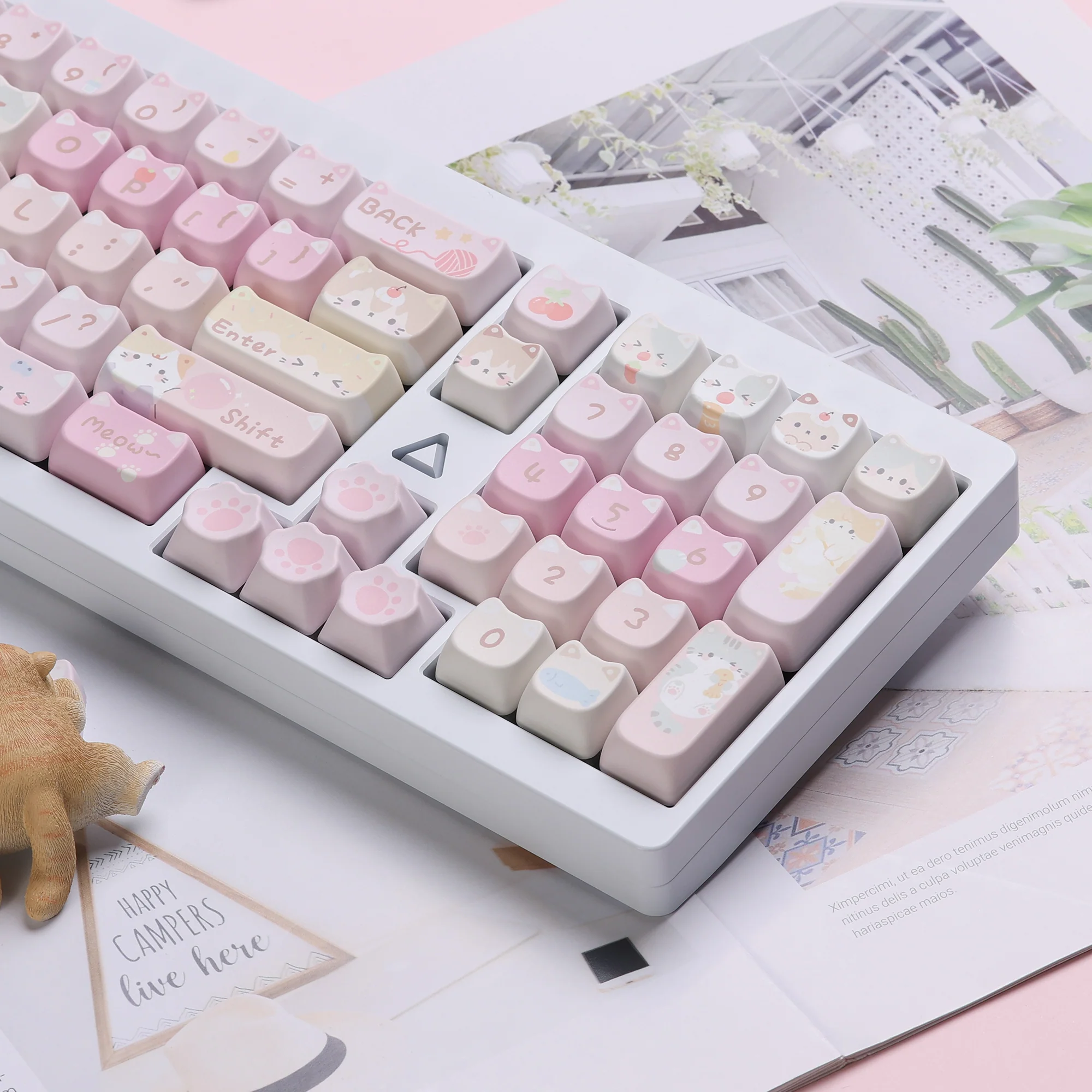 READY TO USE TET KEYBOARD WITH MEOW TEAM KEYCAPS
