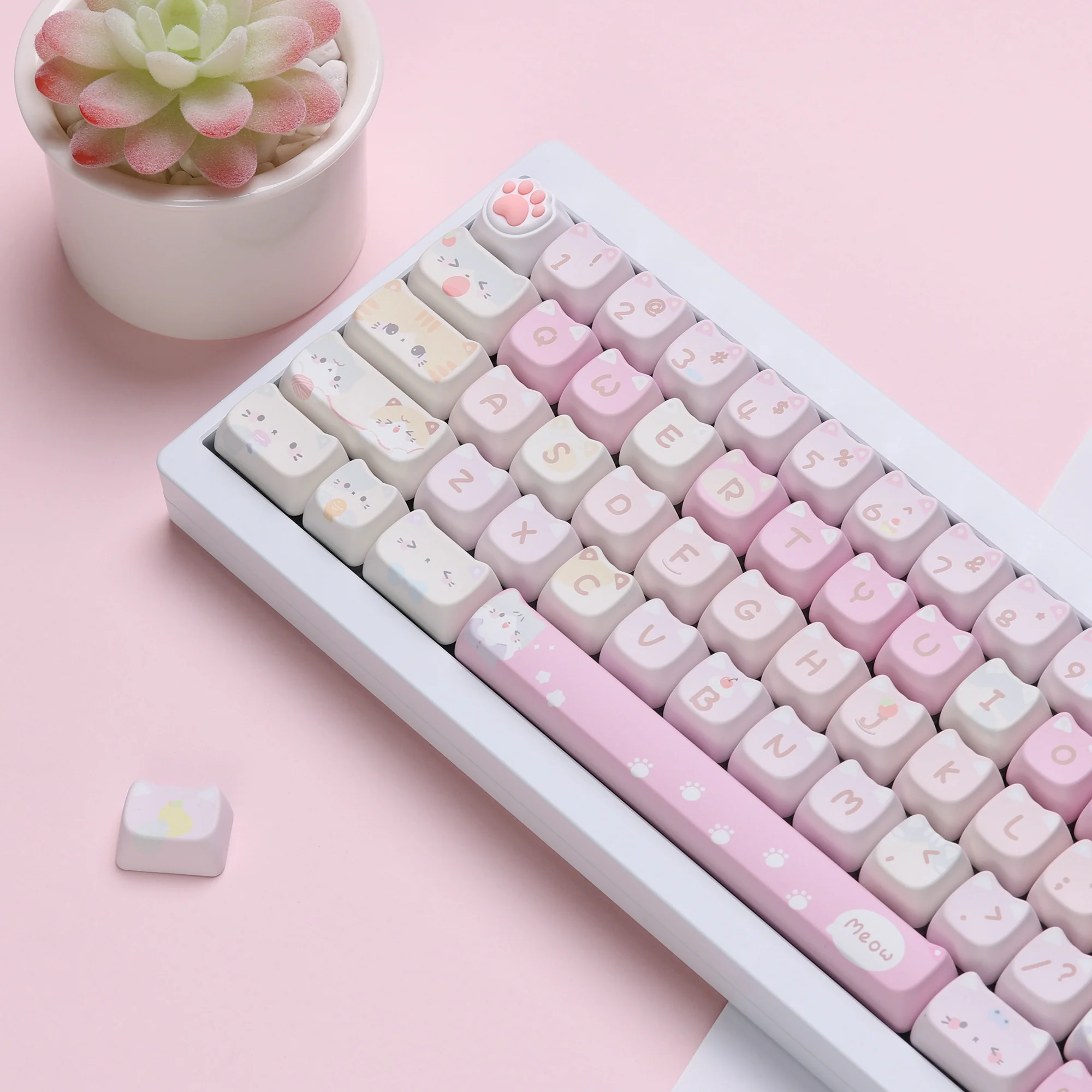 READY TO USE TET KEYBOARD WITH MEOW TEAM KEYCAPS