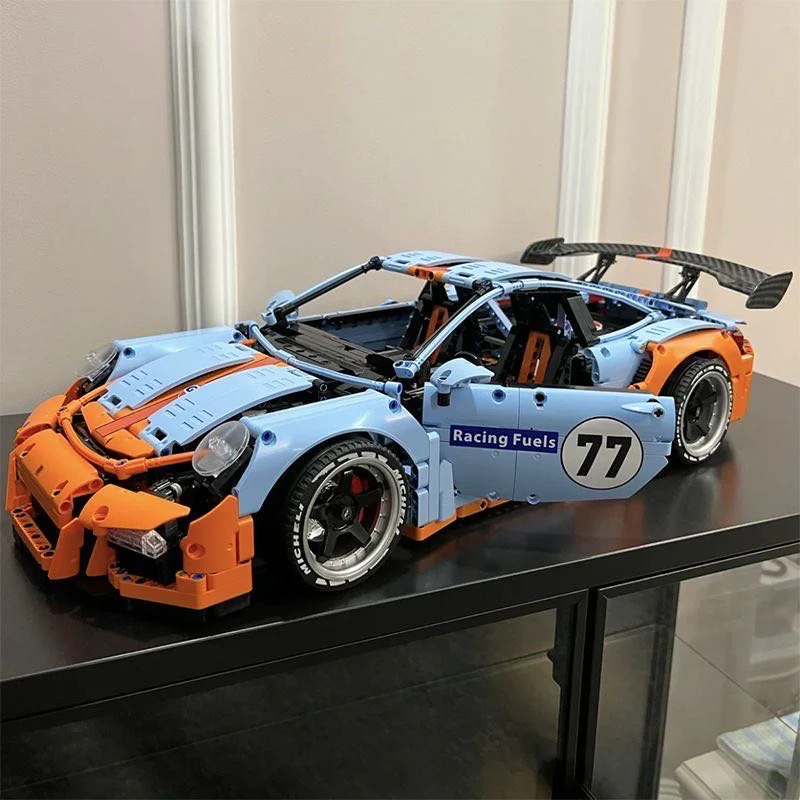 Porsche 911 GT3 RS GULF Oil Solo Building Block set - ENBRIC in Stock Now