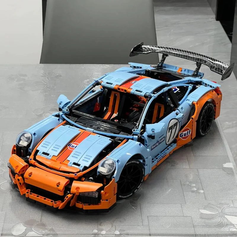 Porsche 911 GT3 RS GULF Oil Solo Building Block set - ENBRIC in Stock Now