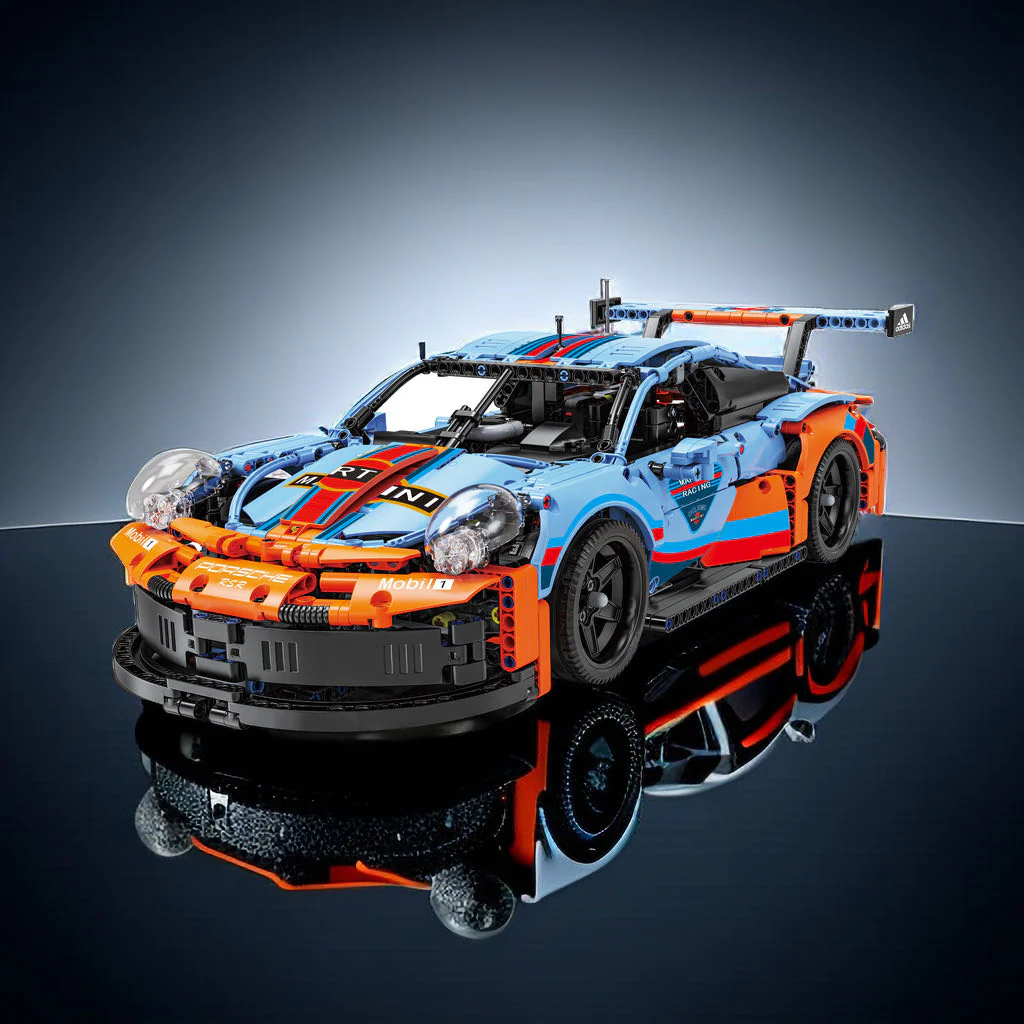 Porsche 911 GT3 RS GULF Oil Solo Building Block set - ENBRIC in Stock Now