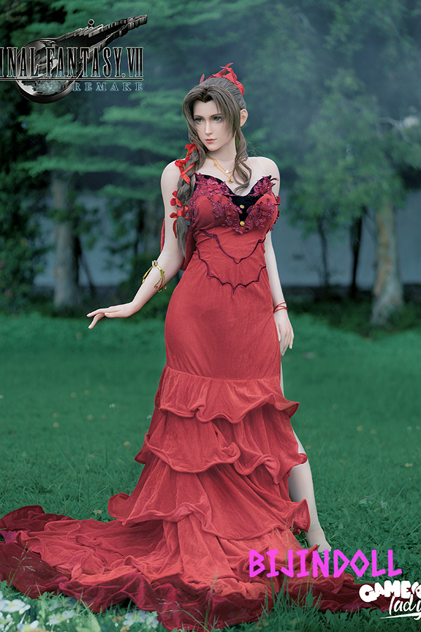 Aerith Red Dress Sex Dolls Fantasy Vii Life Size Movable Figure Realistic Cosplay Doll