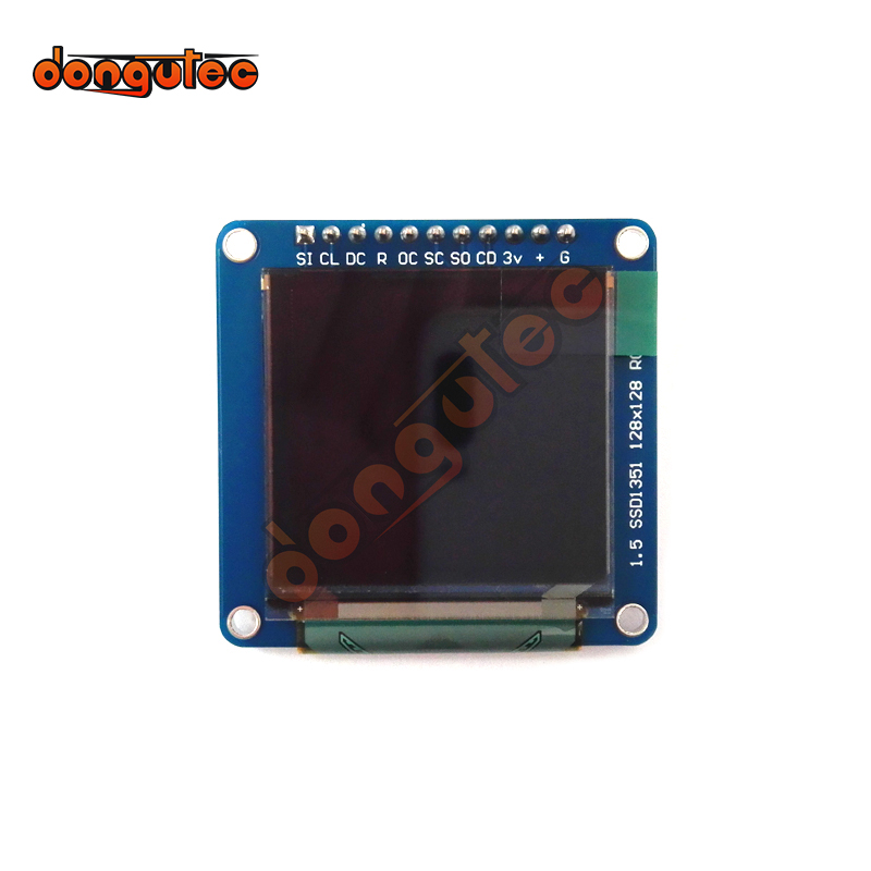 1.5 OLED SSD1351 Breakout Board - 16-bit Color 1.5" w/microSD holder ...