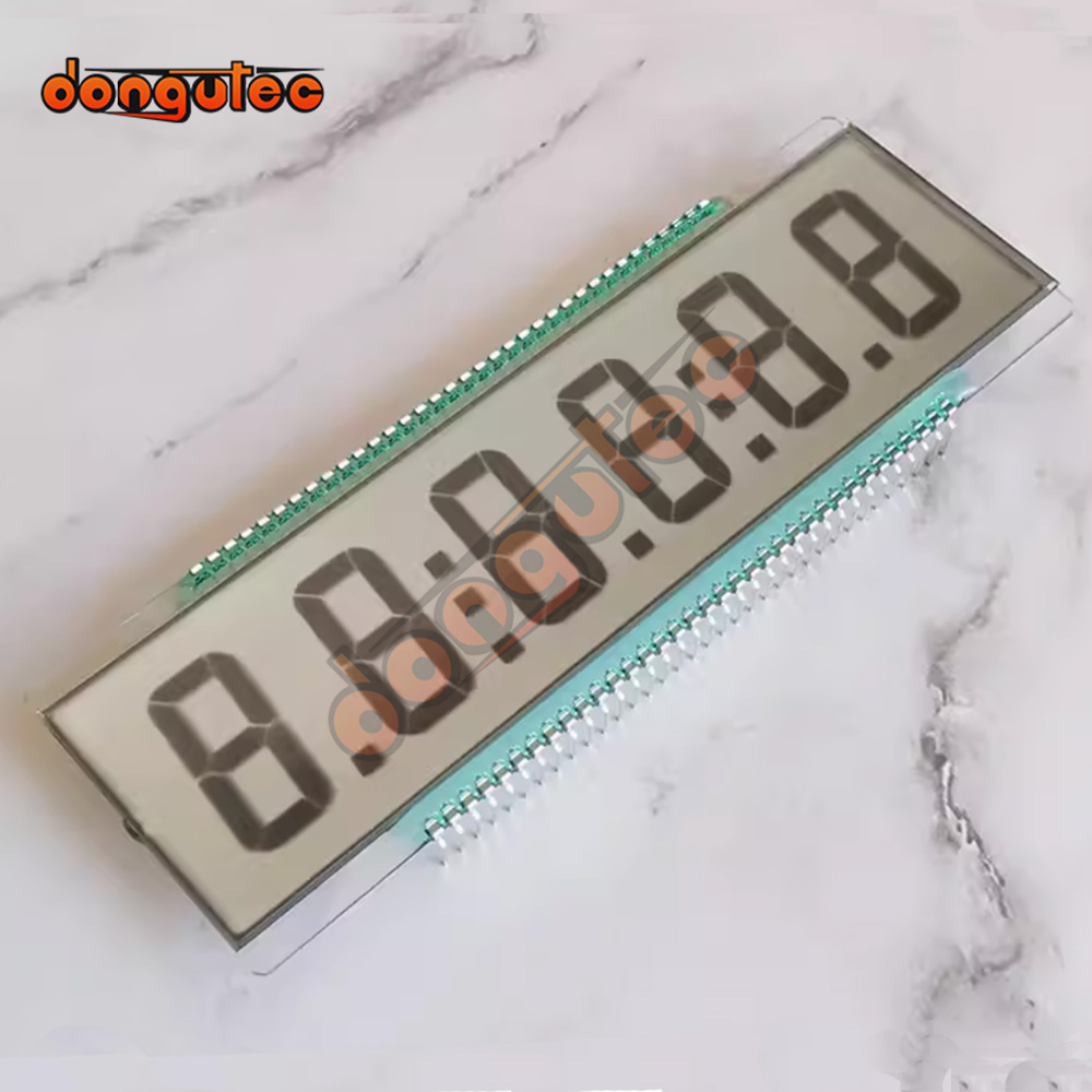 70PIN TN Positive 6-Digits Segment LCD ED139 6 Digit 7 Segment LCD Display Screen Static Driving ...