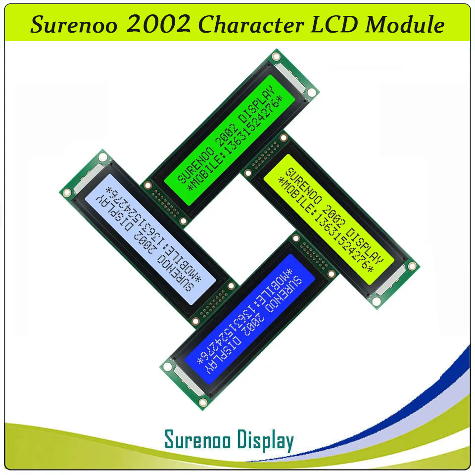 Surenoo 2002 Character LCD Module Display Panel Screen