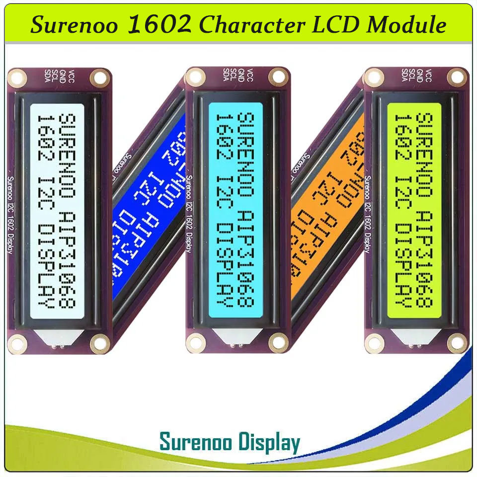 Surenoo 1602 Character LCD Module Display Panel Screen