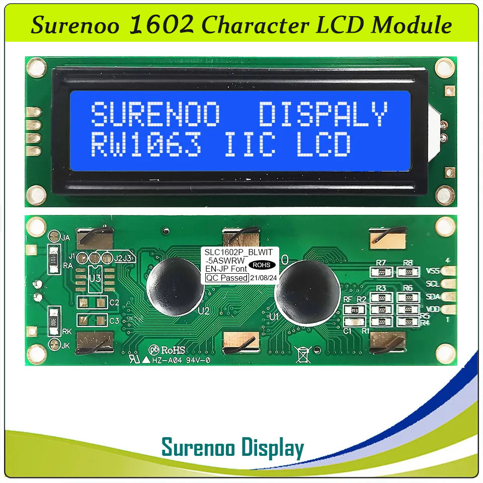 Surenoo 1602 Character LCD Module Display Panel Screen