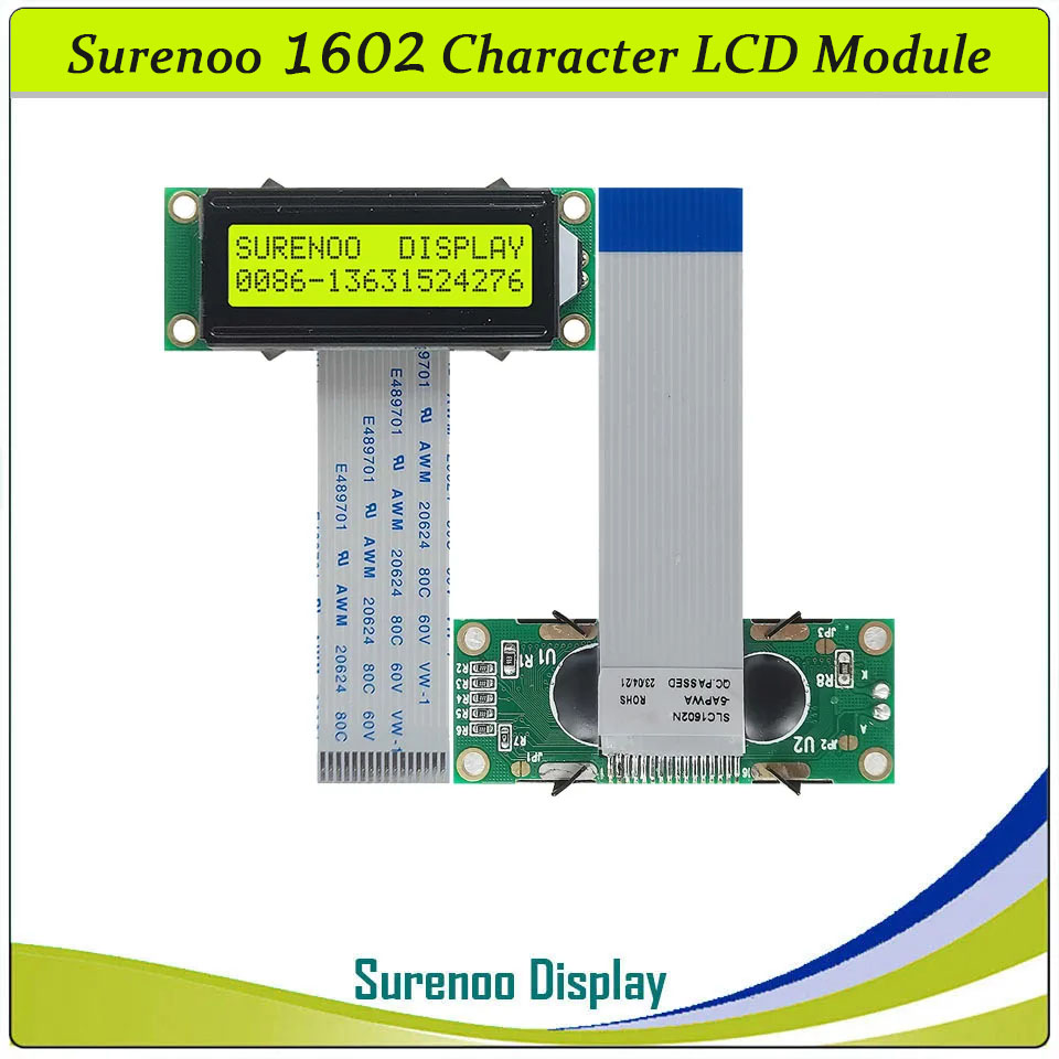 Surenoo 1602 Character LCD Module Display Panel Screen