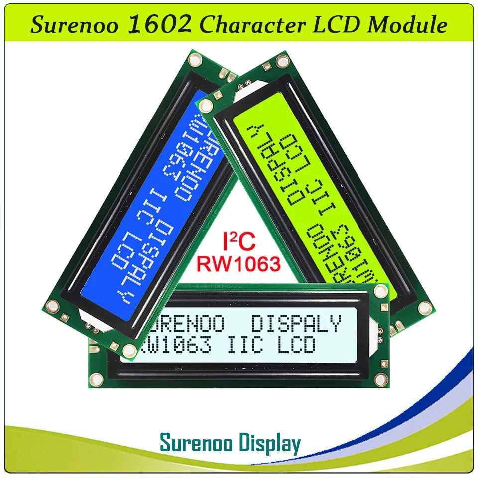 Surenoo 1602 Character LCD Module Display Panel Screen