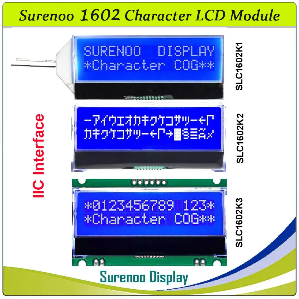 Surenoo 1602 Character LCD Module Display Panel Screen