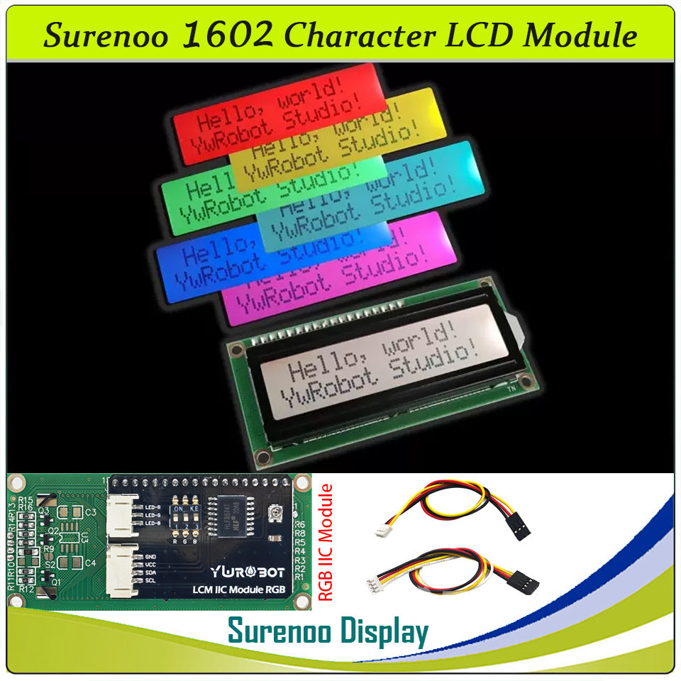 Surenoo 1602 Character LCD Module Display Panel Screen