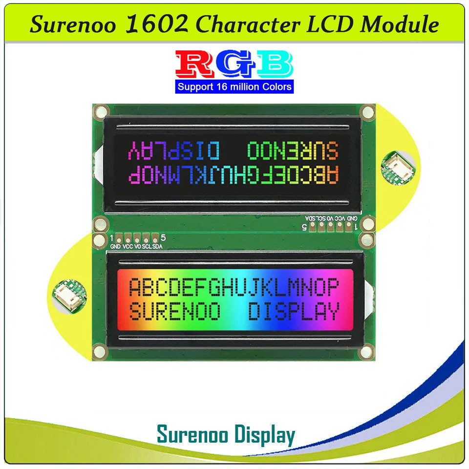 Surenoo 1602 Character LCD Module Display Panel Screen