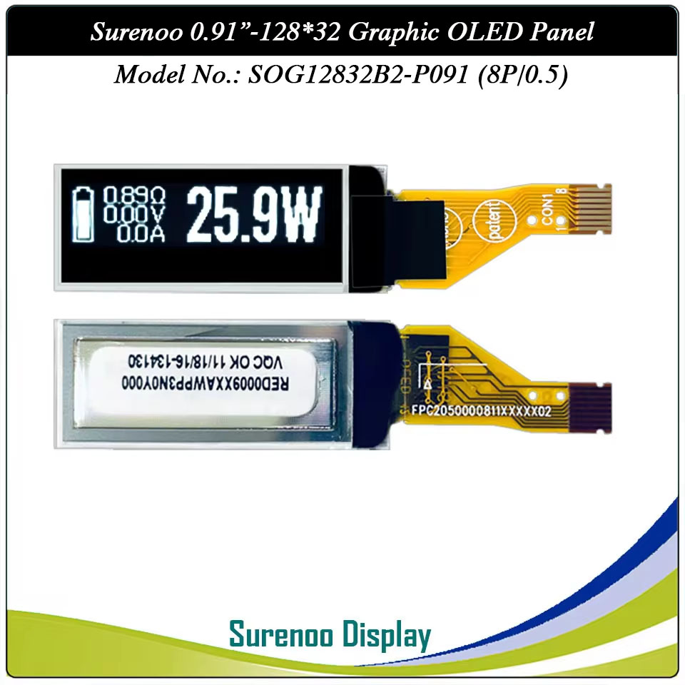 Surenoo 0.91" 128*32 Graphic OLED Module Display Panel Screen