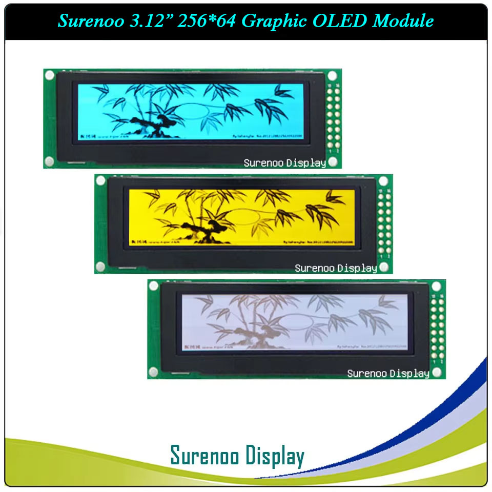 Surenoo 3.12" 256*64 Graphic OLED Module Display Panel Screen