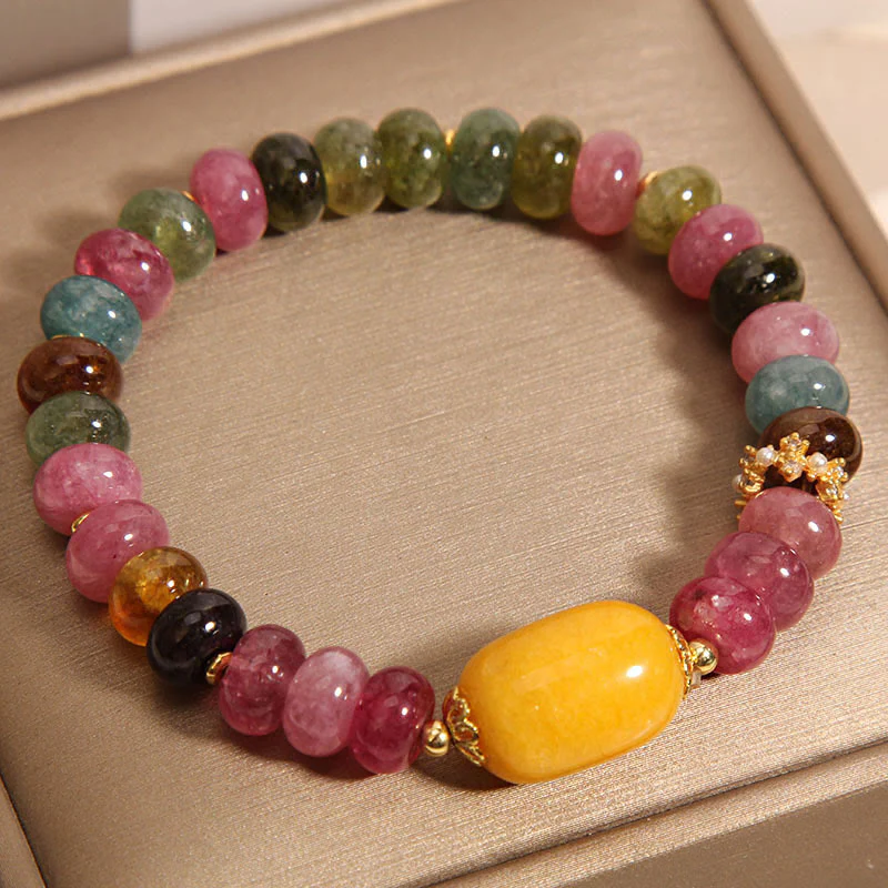 Natural Tourmaline Topaz Positive Bracelet - buddhapurify.com